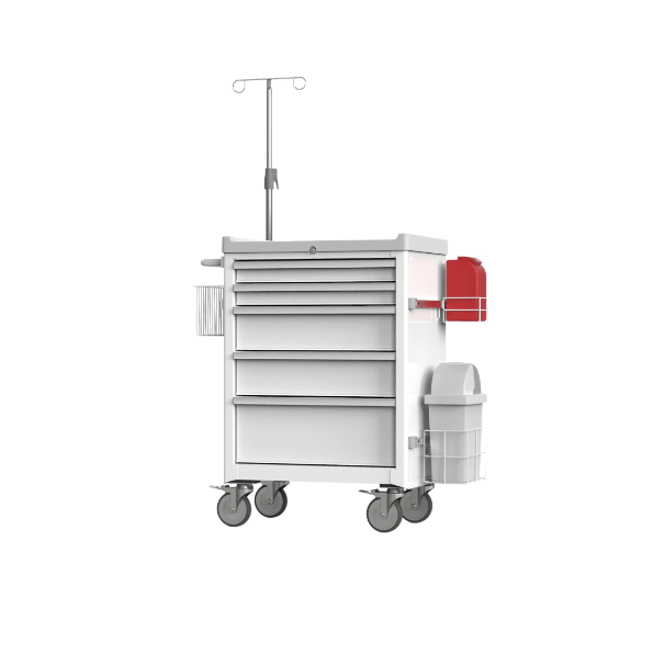 Procedure Treatment Cart 670x545x940mm 5 Drawer | QureMed