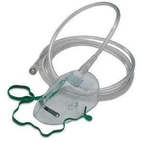 Mask Oxygen Adult Standard w/ Tubing 3.0m | QureMed