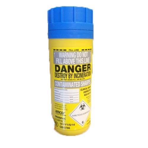 Sharpak Compact Sharps Container 500ml | QureMed