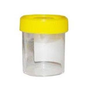 Specimen Container 70ml Yellow Lid/Label | QureMed